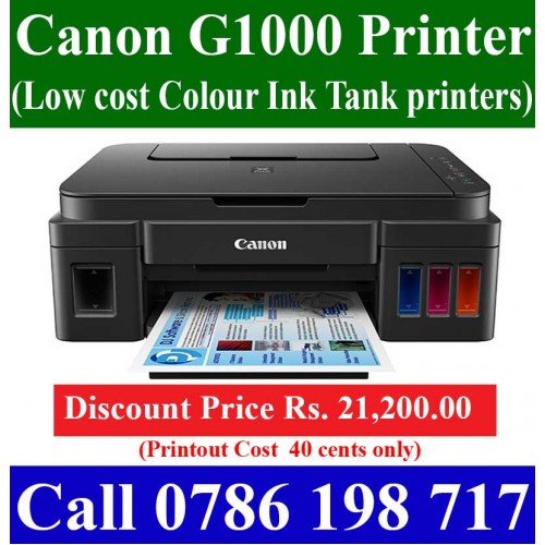 Canon G1000 Printer Price Sri Lanka Canon PIXMA G1000 Sri Lanka
